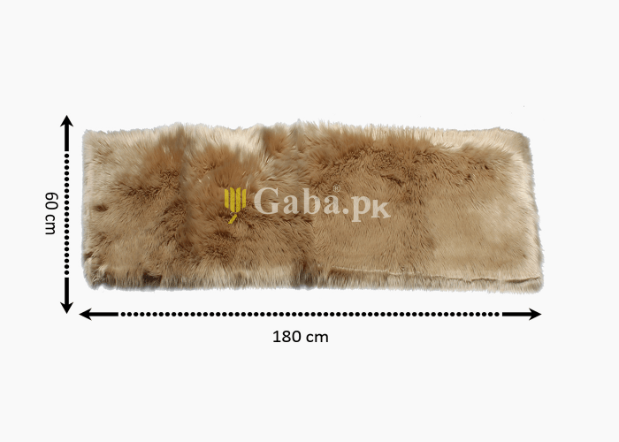 Beige Gold Fur Runner 2x6 Ft – Gaba Official Rug Store Online In ...